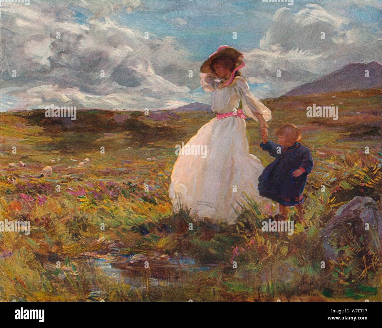 'Sunshine and Wind', c1907. Artist: Charles Sims Stock Photo - Alamy