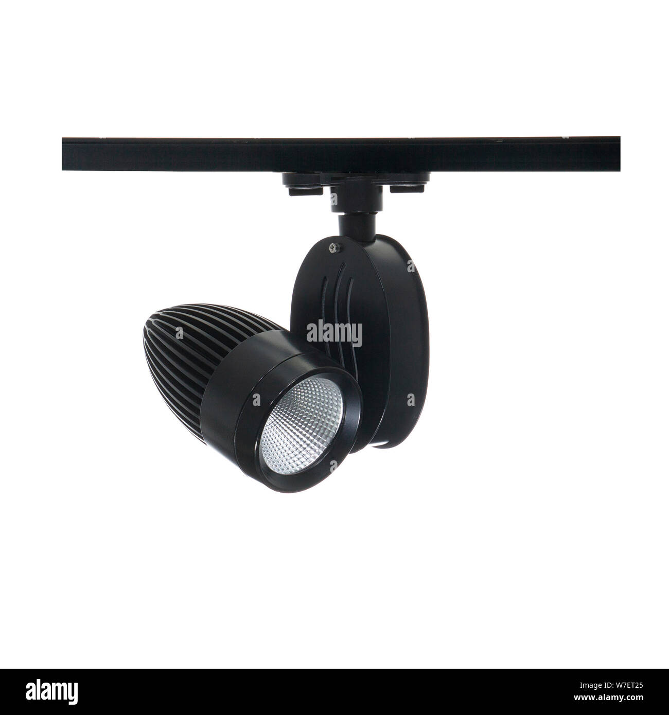 Black spot ceiling led light interior lamp isolated on white background ...