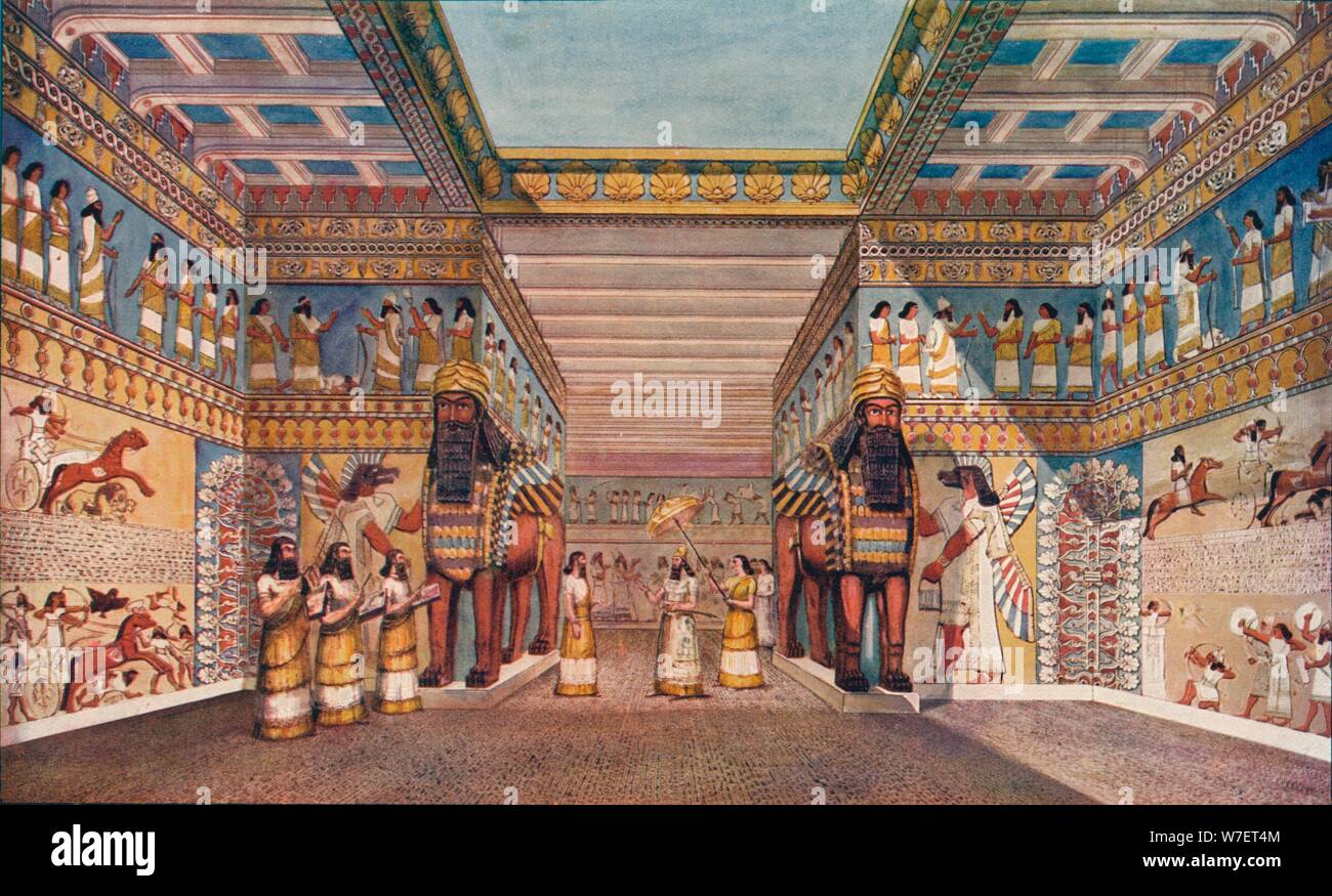 Ancient civilisation: within the palace of an Assyrian king, 1907 ...