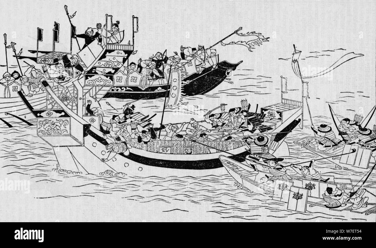 The attempted Mongol invasion of Japan, 1281 (1907). Artist: Unknown ...