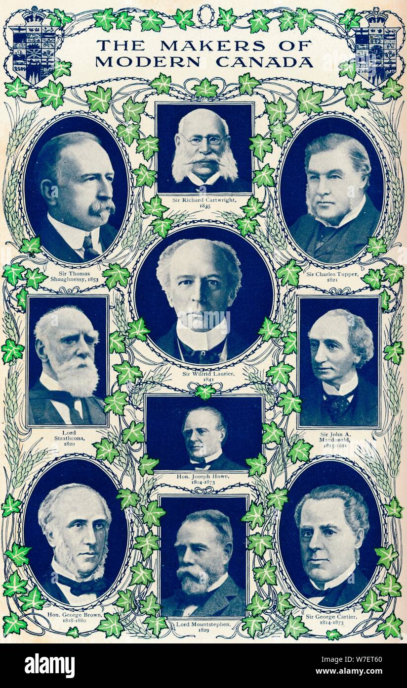 The makers of modern Canada, 1909. Artist: Unknown Stock Photo - Alamy