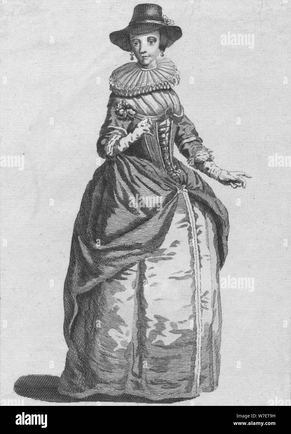 'Habit of the Lady Mayoress of London in 1640', 1776. Artist: Unknown ...
