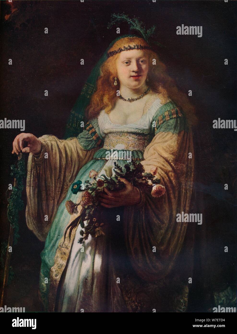 'Saskia van Uylenburgh in Arcadian Costume', 1635. Artist: Rembrandt ...