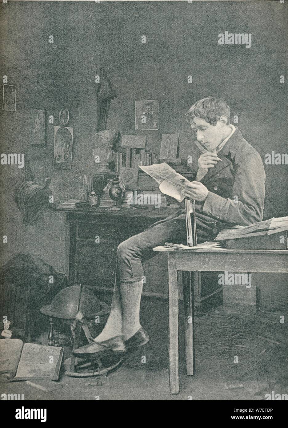 'The Student', c1877. Artist: Adam Diston Stock Photo - Alamy