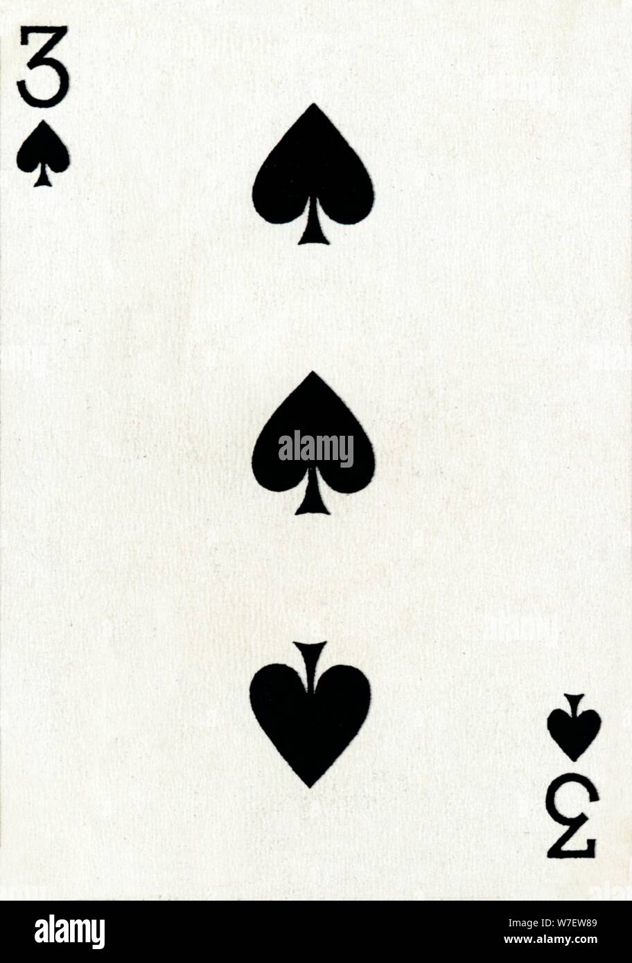3 of Spades from a deck of Goodall & Son Ltd. playing cards, c1940 ...
