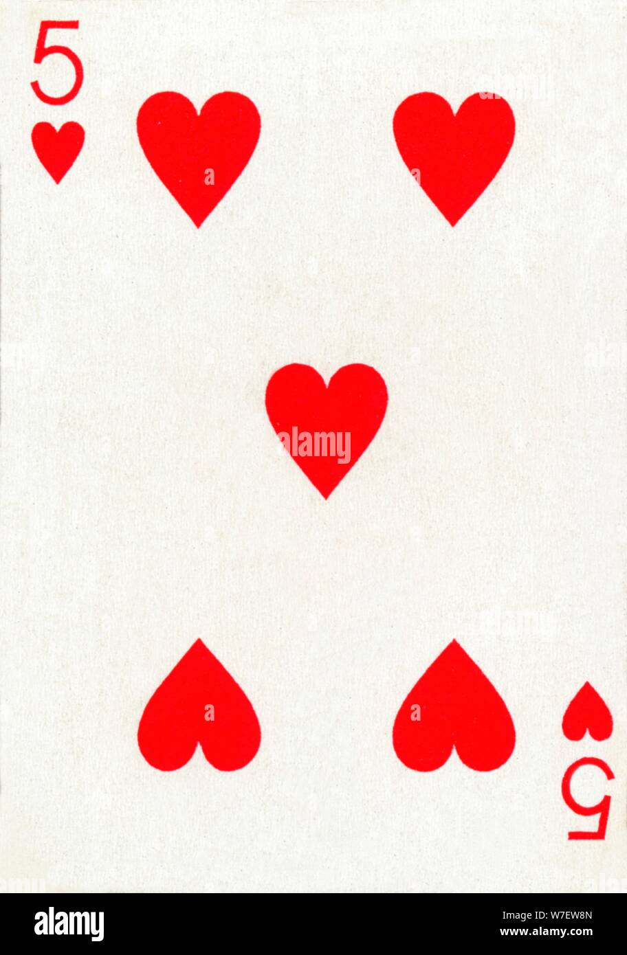 5 of Hearts from a deck of Goodall & Son Ltd. playing cards, c1940 ...