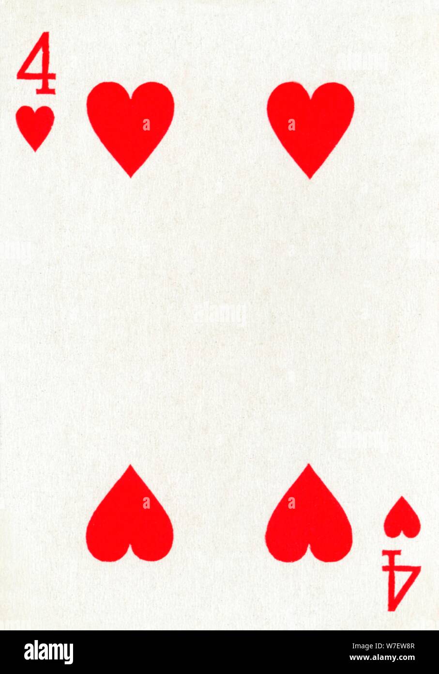 4 of Hearts from a deck of Goodall & Son Ltd. playing cards, c1940 ...
