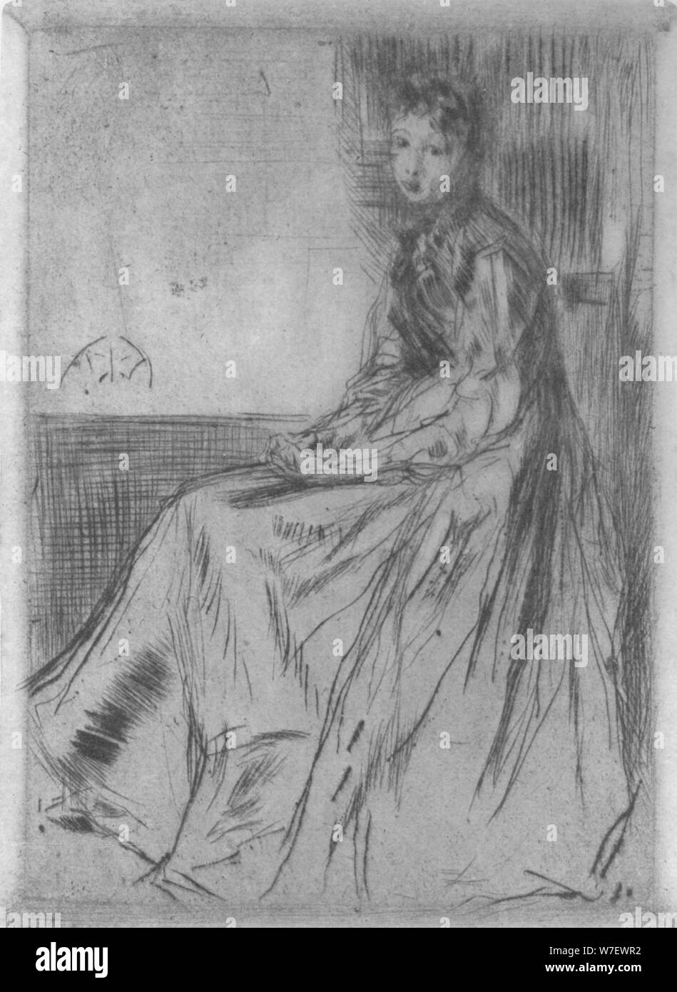 'Maude, Seated', 1873, (1904). Artist: James Abbott McNeill Whistler ...