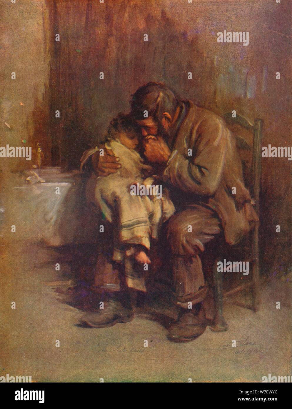 'Motherless', c1899, (1914). Artist: Luke Fildes Stock Photo - Alamy