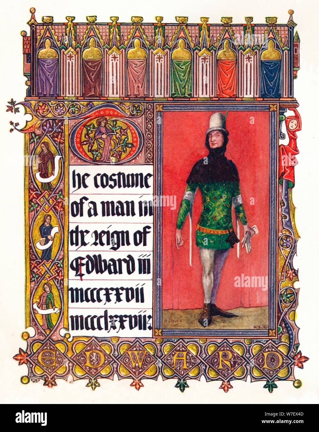 'The Costume of a man in the reign of Edward III', c1353. Artist ...