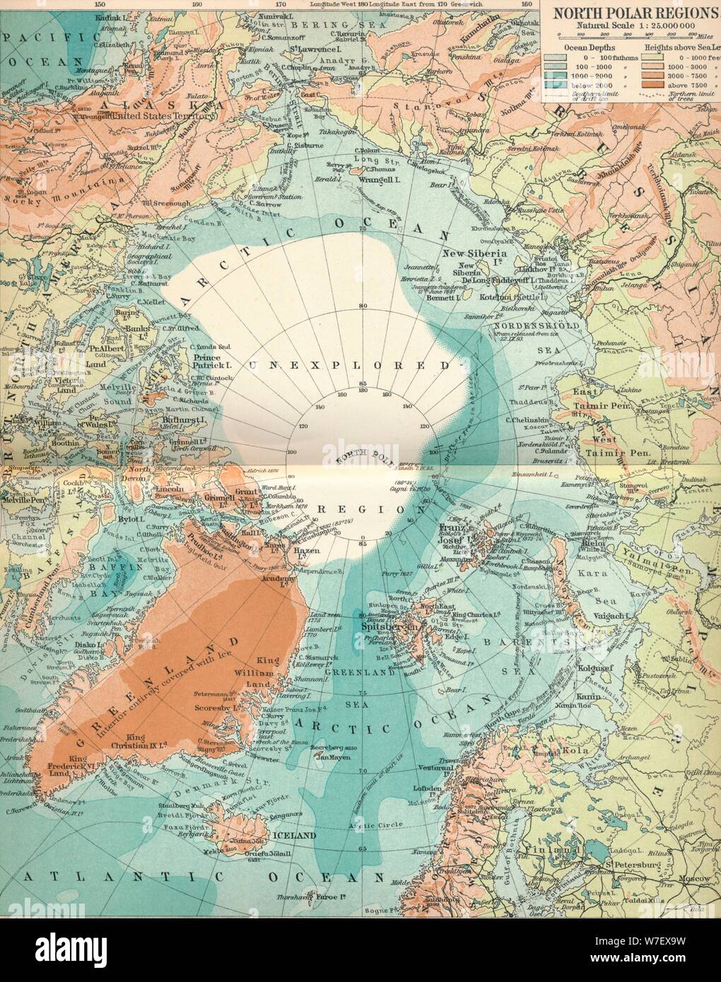 Polar regions map hi-res stock photography and images - Alamy