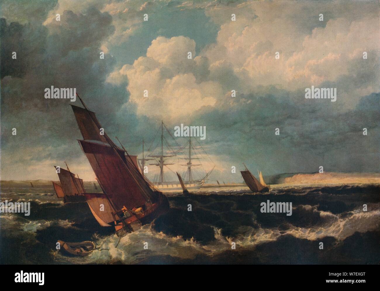 'Guardship off the Nore', c1844. Artist: Clarkson Stanfield Stock Photo ...