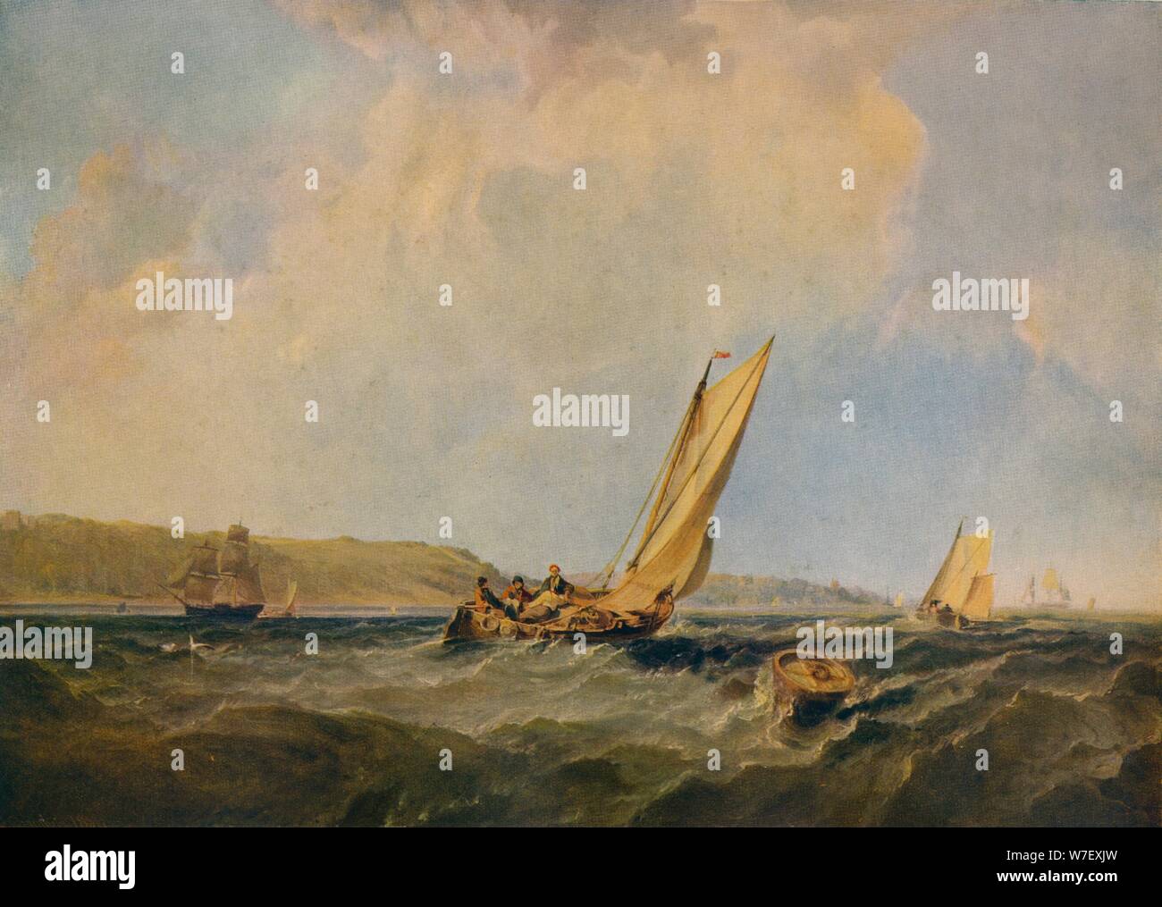 'Blowing Hard-Off Cowes', 1834. Artist: George Chambers Stock Photo - Alamy