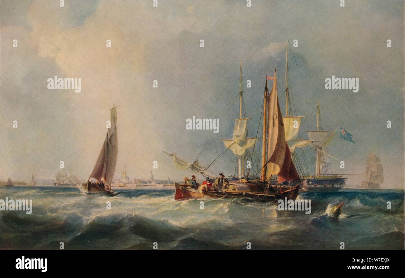 'Portsmouth', 1839. Artist: George Chambers Stock Photo - Alamy