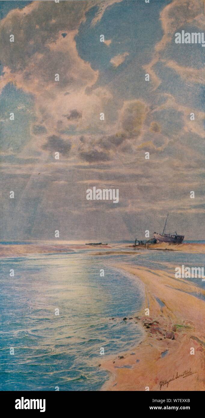 'Silver Light on a Golden Bar, Ambleteuse', c1901. Artist: George ...