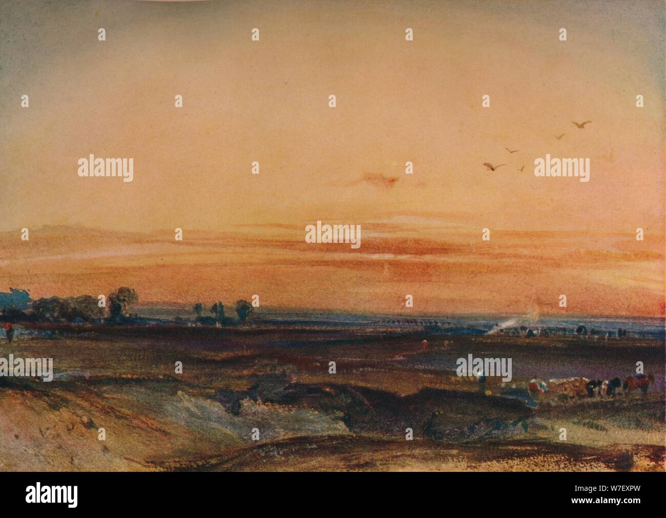'Sunset', 1826. Artist: Richard Parkes Bonington Stock Photo - Alamy