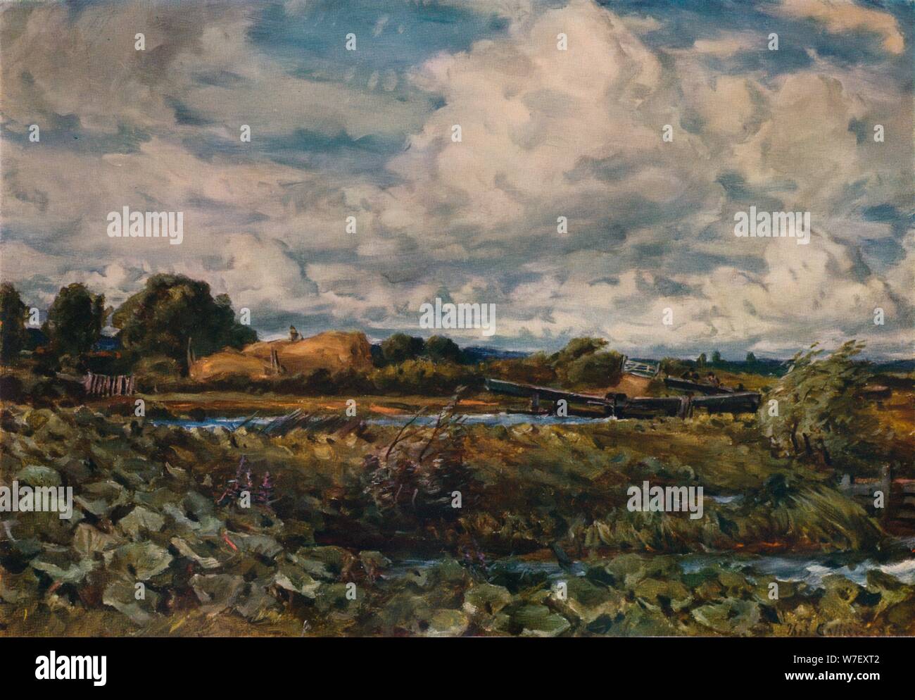 'Lock on the Kennet', 1889. Artist: Thomas Collier Stock Photo - Alamy