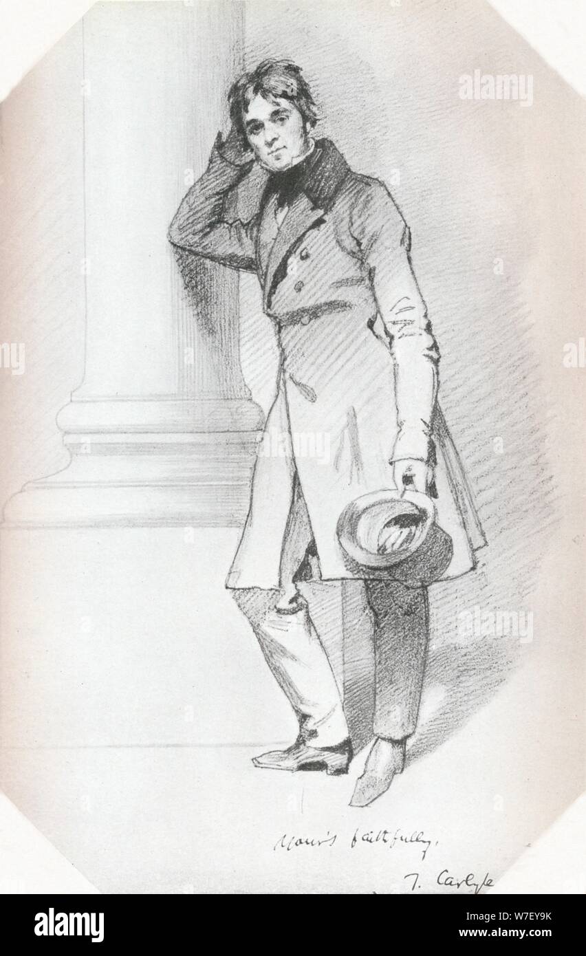 'Portrait of Thomas Carlyle, historian and philosopher', c1830. Artist ...
