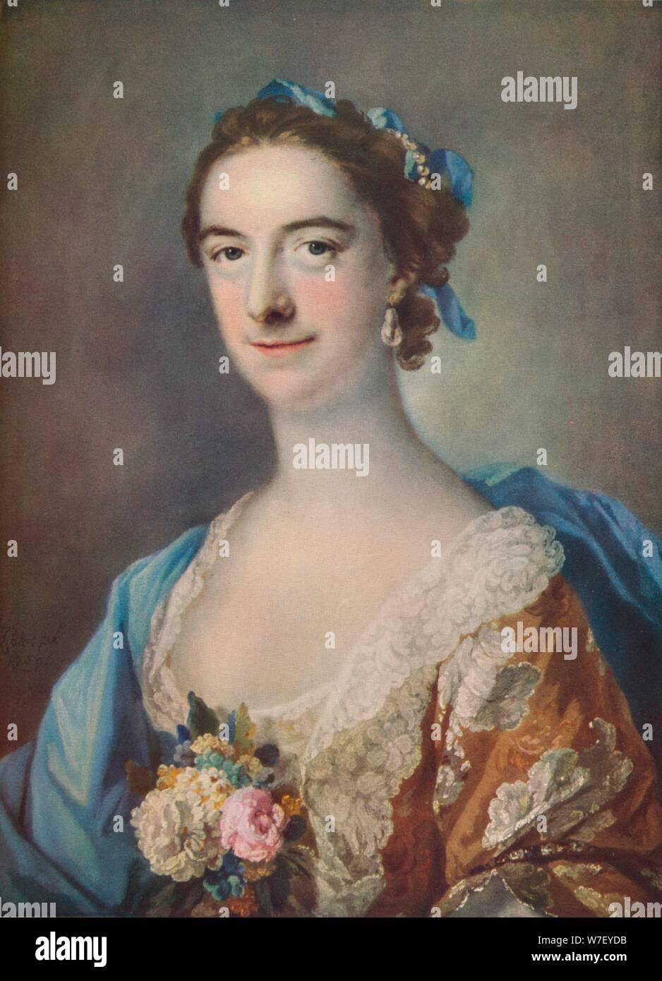 'Mrs Thomas Cripps', 1759. Artist: Francis Cotes Stock Photo - Alamy