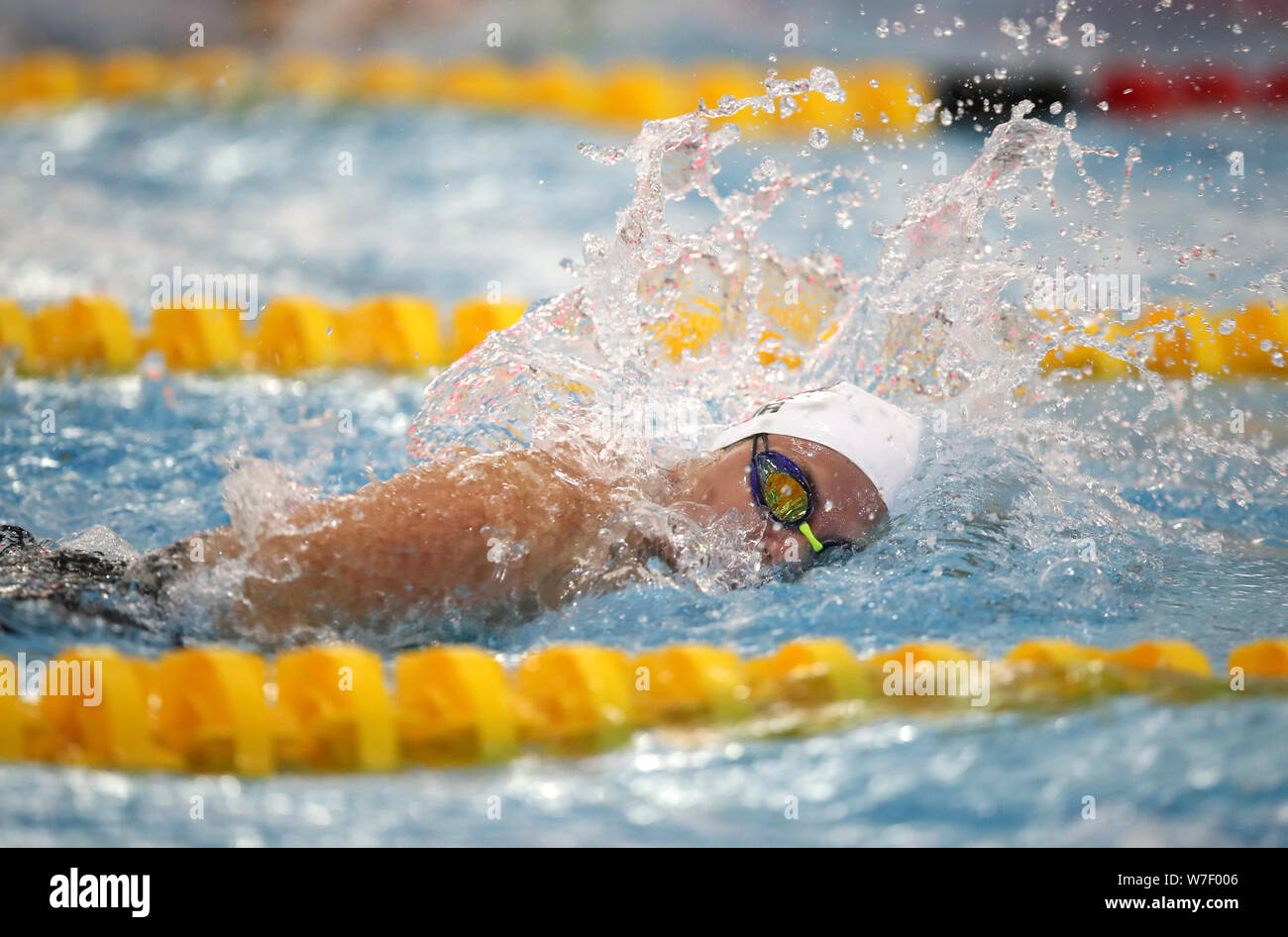 Great Britain's Kerenza Bryson during the swimming mixed relay during ...