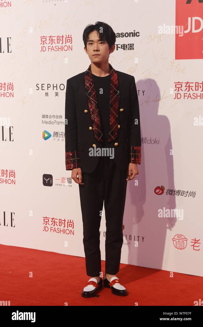 Jackson Yi or Yi Yangqianxi of Chinese boy group TFboys arrives on the ...