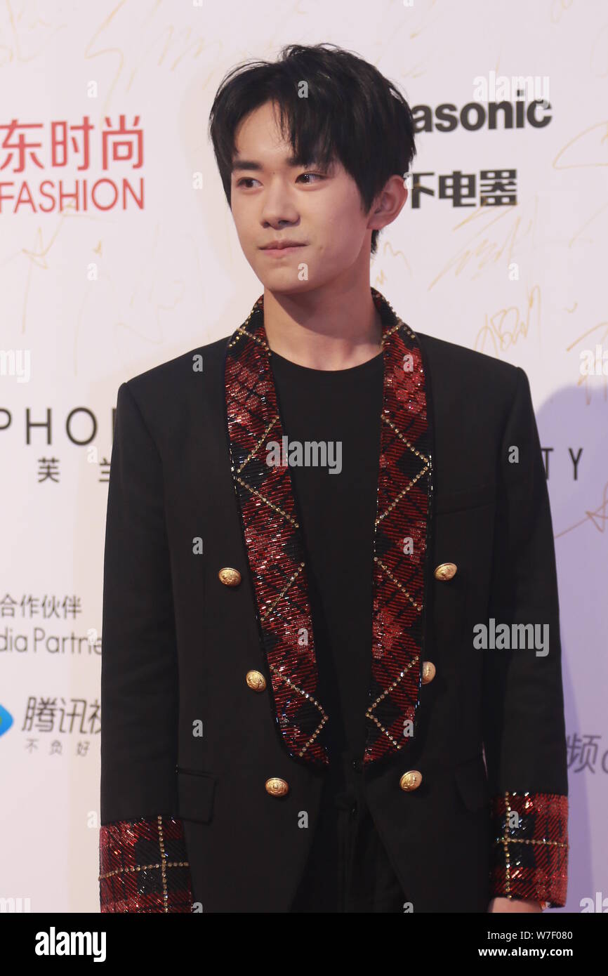 Jackson Yi or Yi Yangqianxi of Chinese boy group TFboys arrives on the ...
