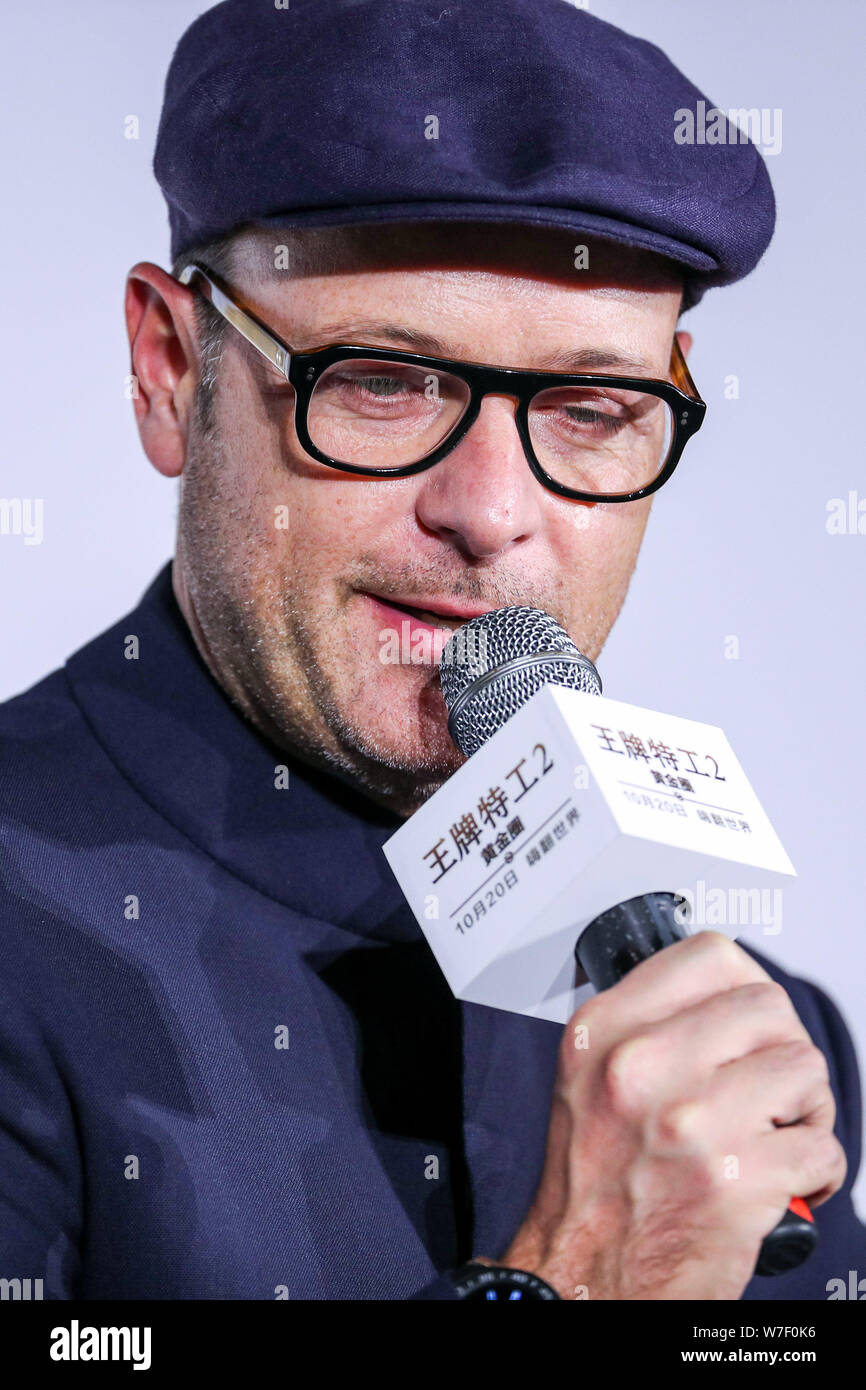 British film producer and director Matthew Vaughn attends a press ...