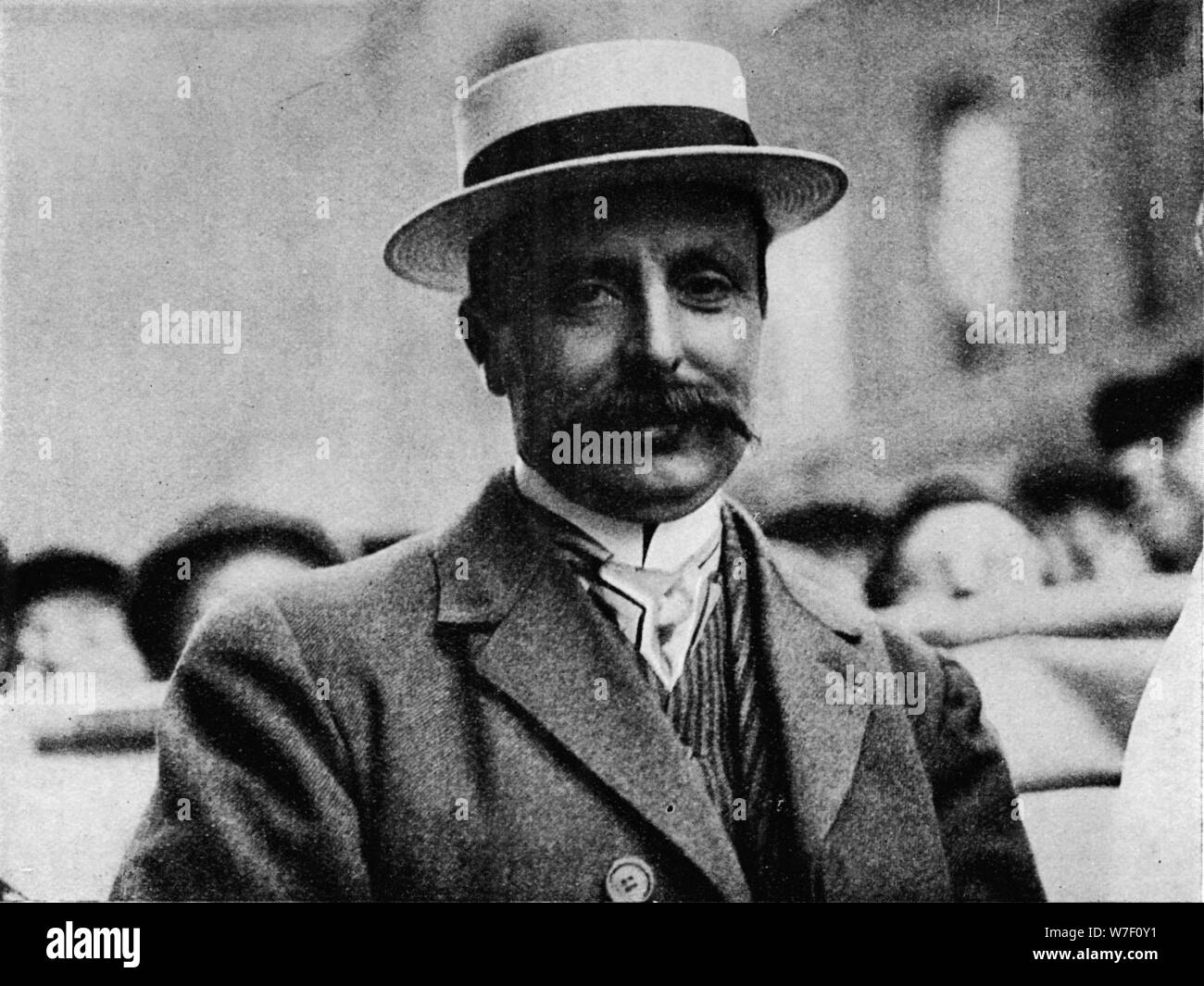 The conqueror of the Channel: Louis Bleriot, 1909 (1933). Artist ...
