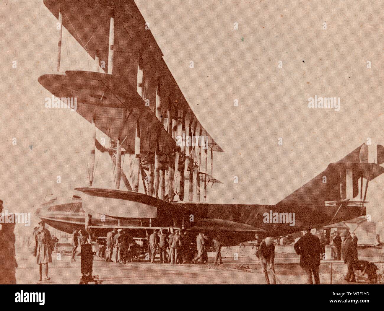 A British triplane flying boat, c1918 (1919). Artist: RAF photographer ...