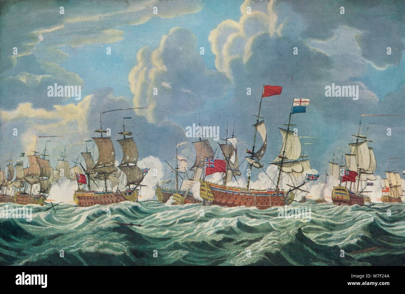 'Battle of Quiberon Bay', c1765. Artist: Francis Swaine Stock Photo - Alamy