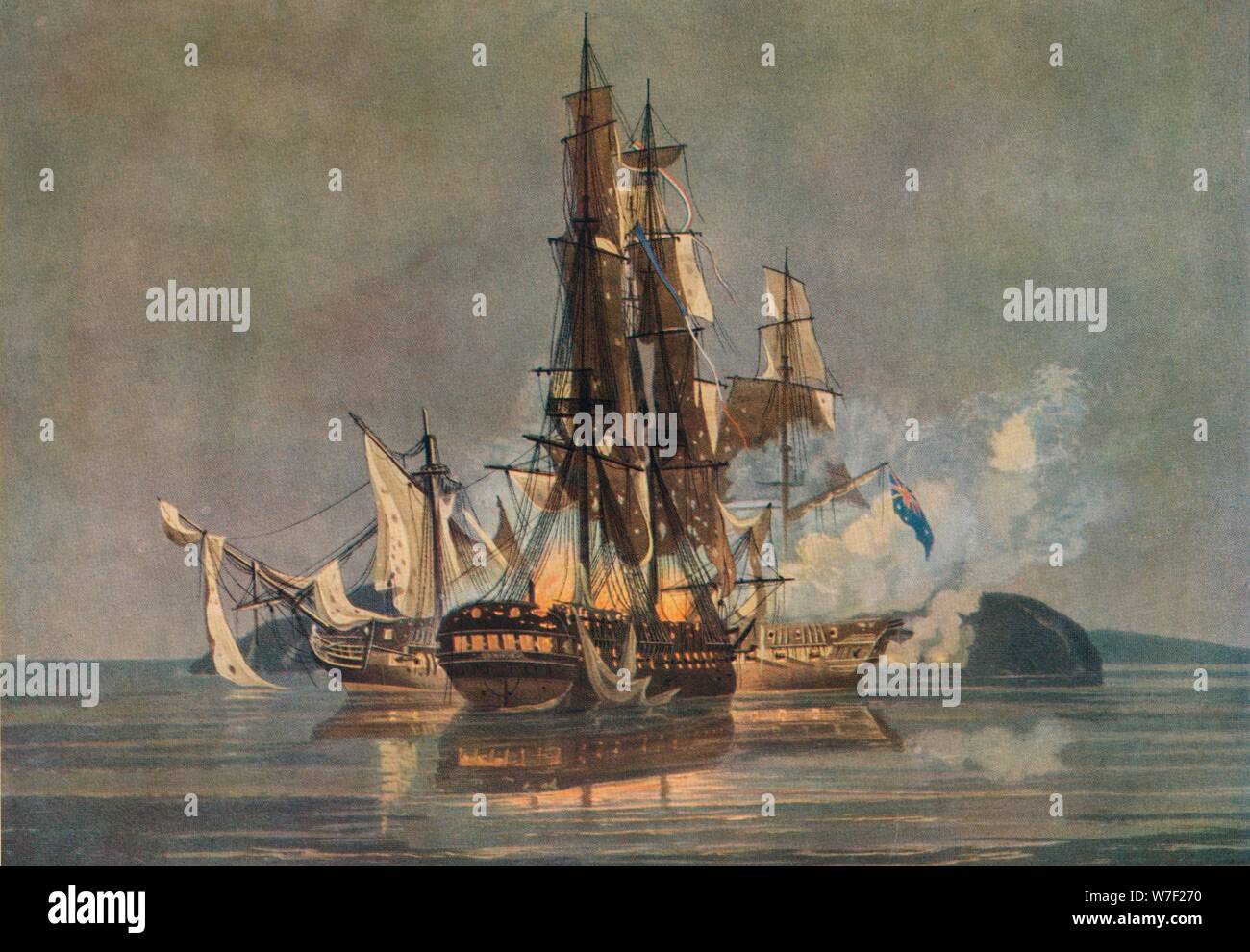 18th century royal navy frigate hi-res stock photography and images - Alamy
