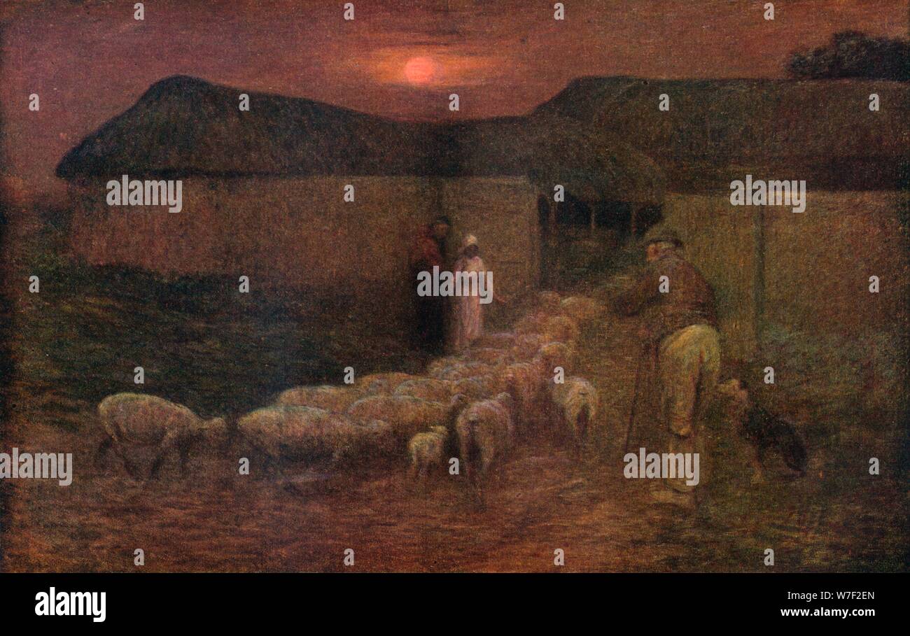 'Folding Time', c1900, (1918). Artist: Edward Stott Stock Photo - Alamy