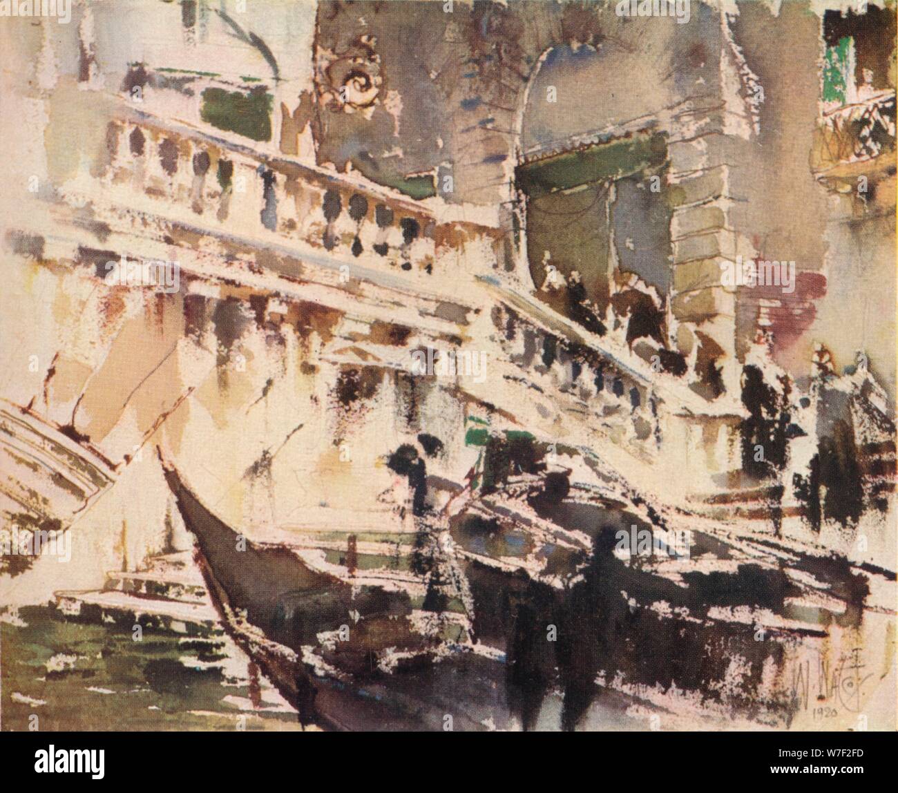 'The Rialto, Venice', 1920, (1923). Artist: William Walcot Stock Photo ...