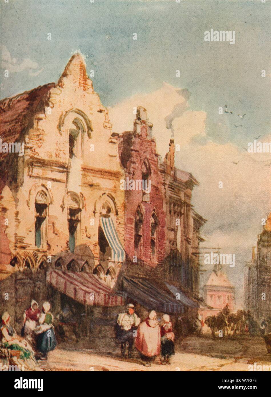 'Street Scene', c1826, (1923). Artist: Richard Parkes Bonington Stock ...