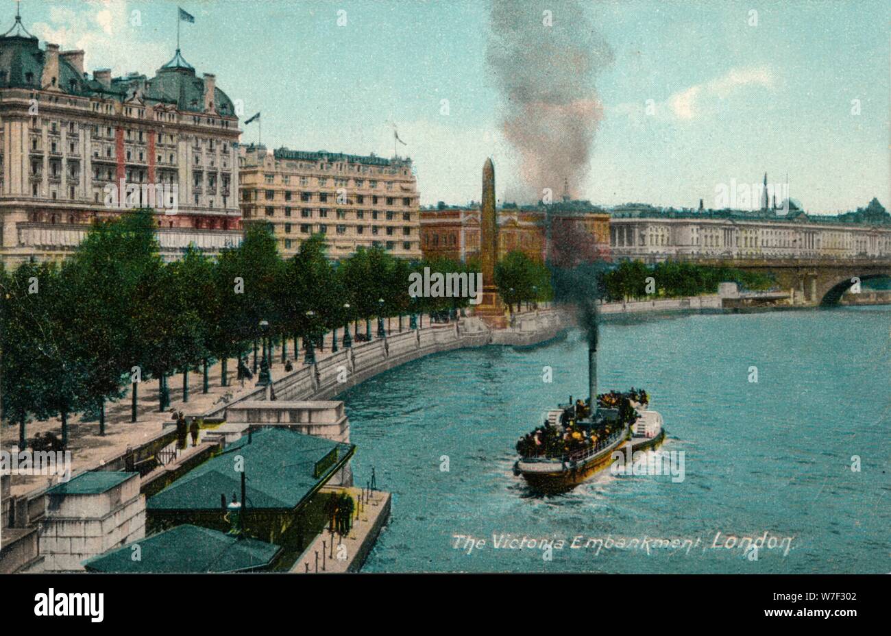 'The Victoria Embankment, London', 1907, (c1900-1930). Artist: Unknown ...