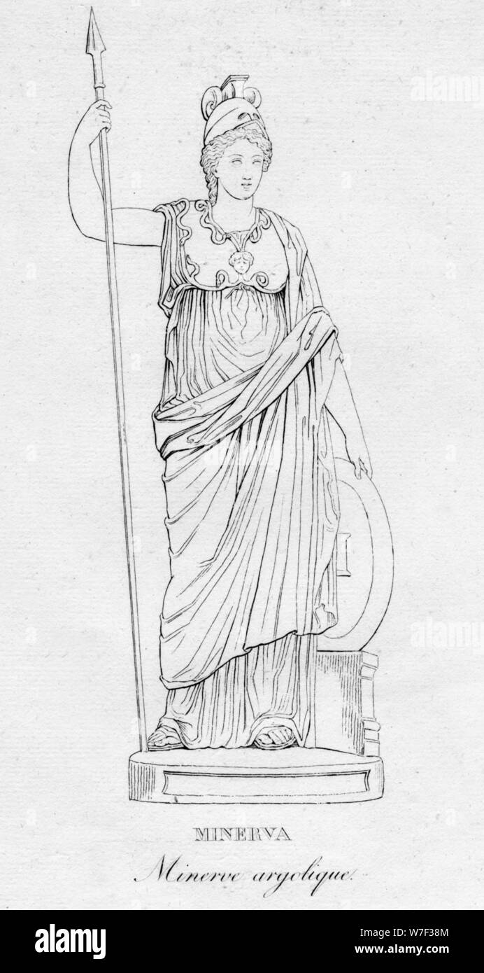 Goddess minerva Black and White Stock Photos & Images - Alamy