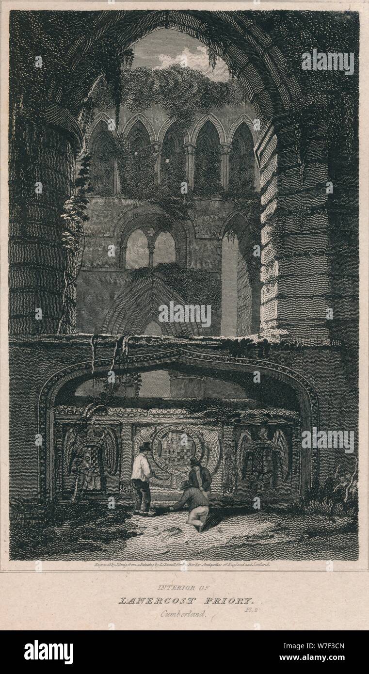 'Interior of Lanercost Priory. Cumberland', 1814. Artist: John Greig ...