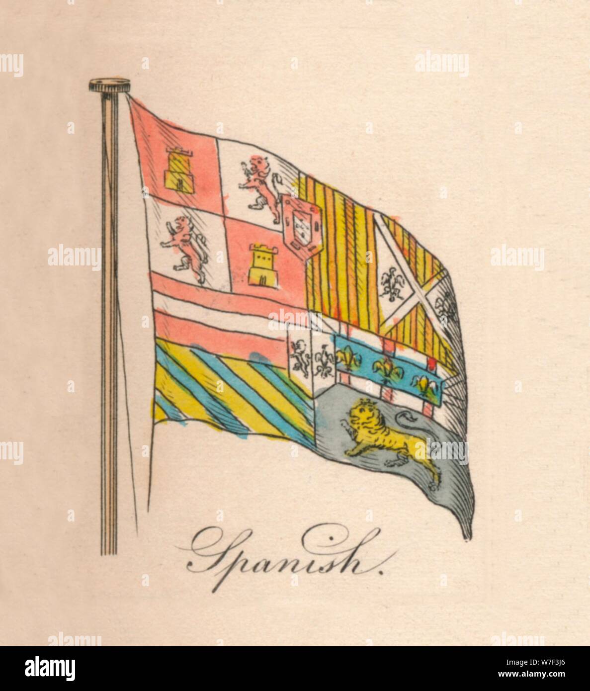 Spanish maritime naval flag hi-res stock photography and images - Alamy