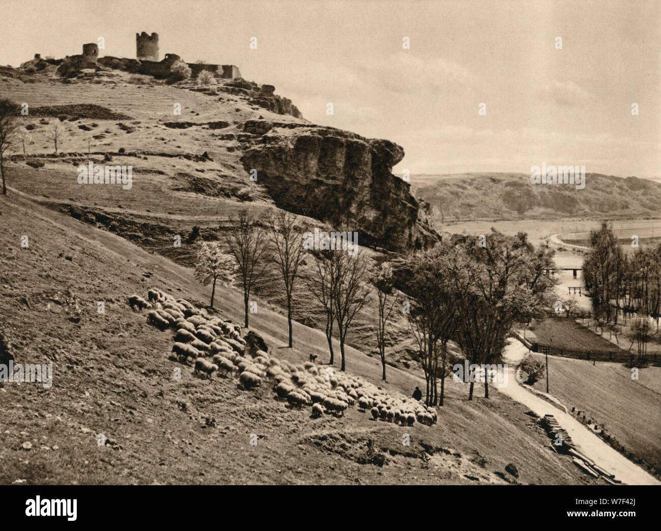 'Kallmunz Castle near Regensburg', 1931. Artist: Kurt Hielscher Stock ...