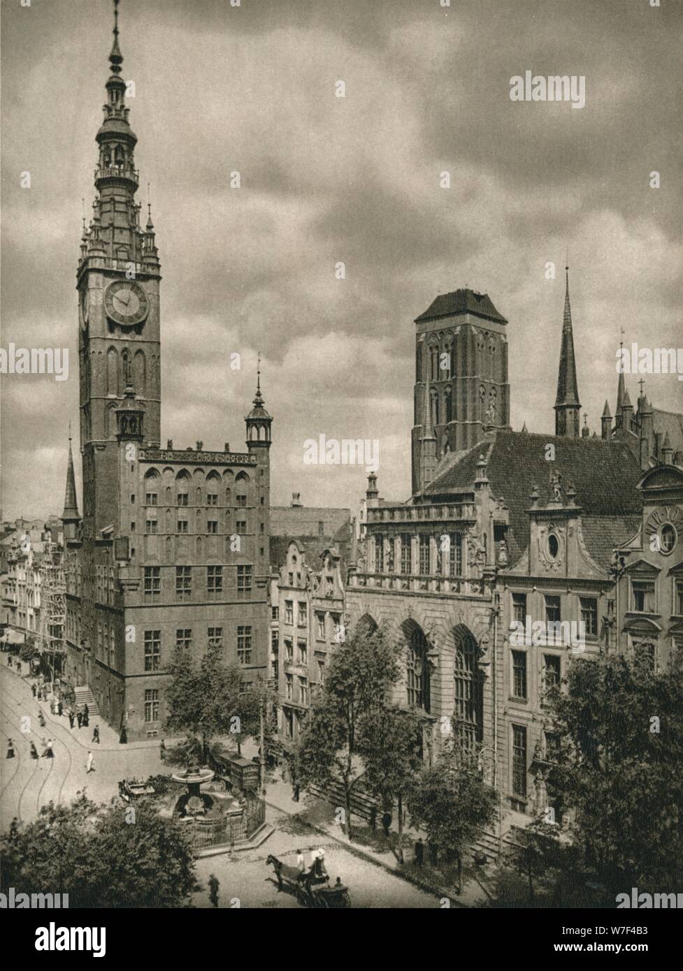 'Danzig. Town Hall - Artushof - Towers of St. Mary', 1931. Artist: Kurt ...