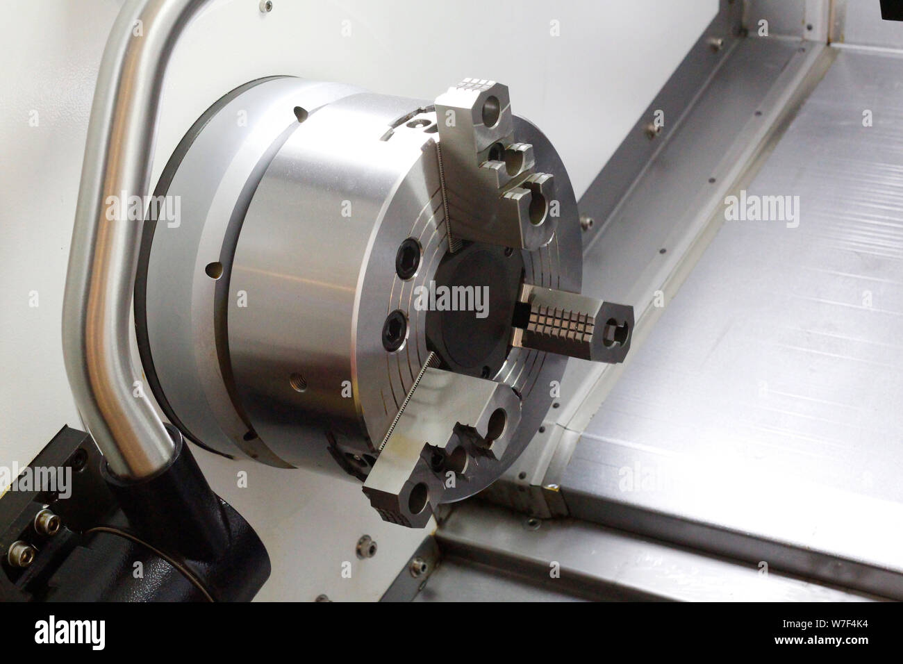 Metal processing machine. CNC metalworking milling machine. Metal ...