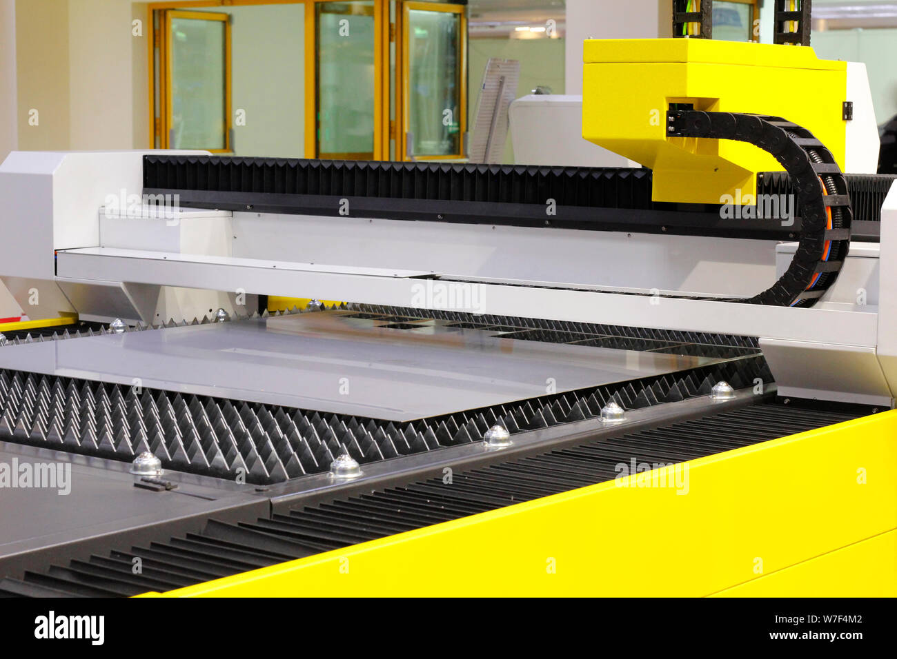 Metal processing machine. CNC metalworking milling machine. Metal ...