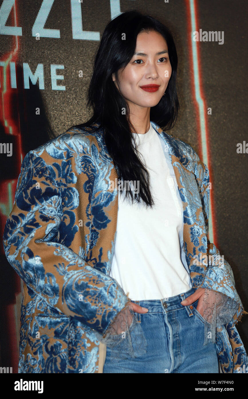 Chinese model Liu Wen poses at a fashion event of "Dazzle Time" in ...