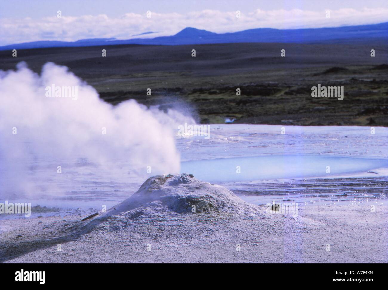 Hot Spring and Calcite Formation, Hveravellir, Central Iceland, 20th ...