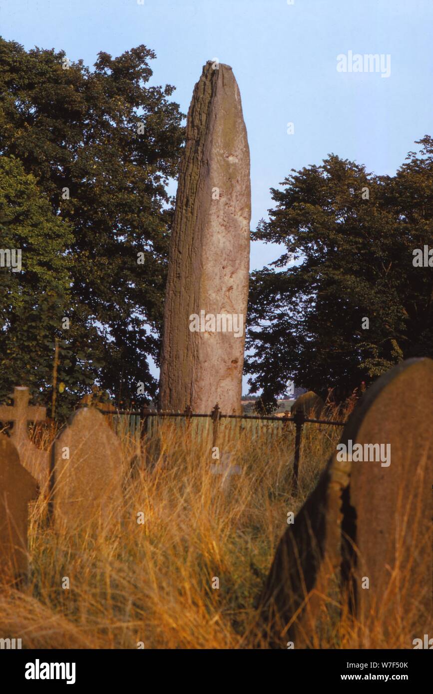 Prehistoric Monolith in Churchyard of Rudston. East Yorkshire ...