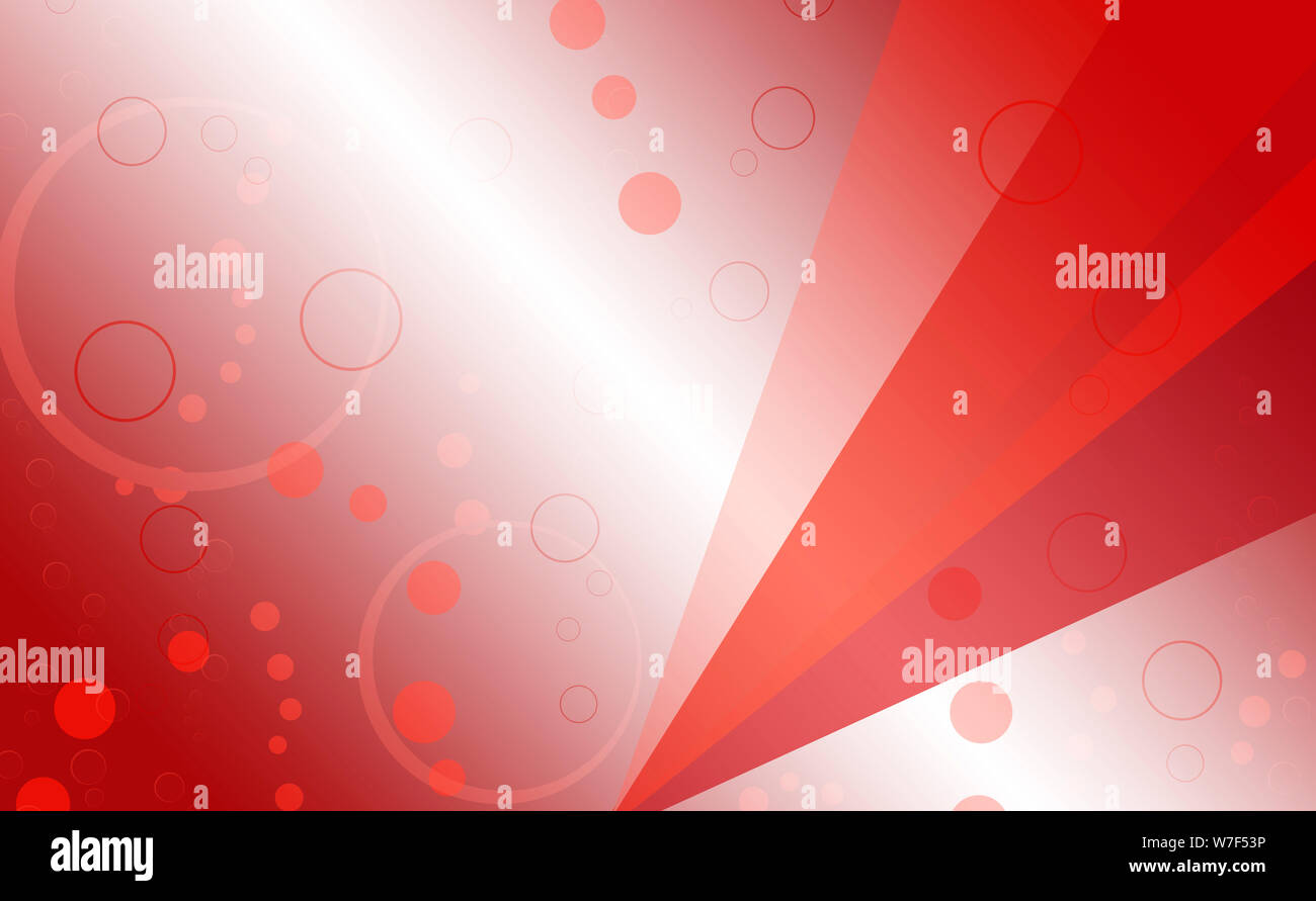 Five triangles of different shades of red on a red blurry background ...