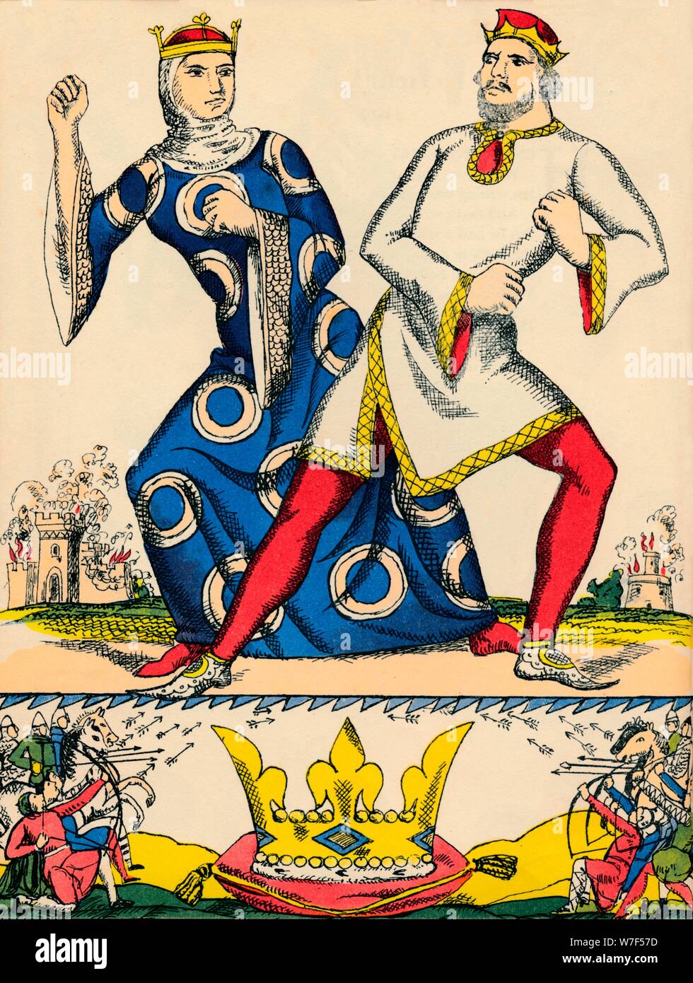 Stephen and Matilda, rivals for the crown of England, (1932). Artist ...