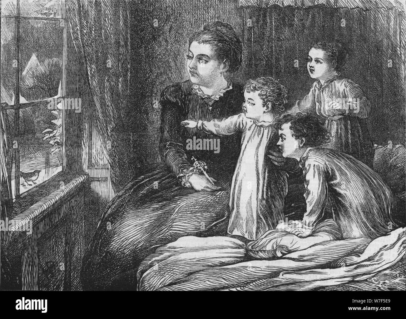 A Christmas Visitor, 1870. Artist: Horace William Petherick Stock Photo ...