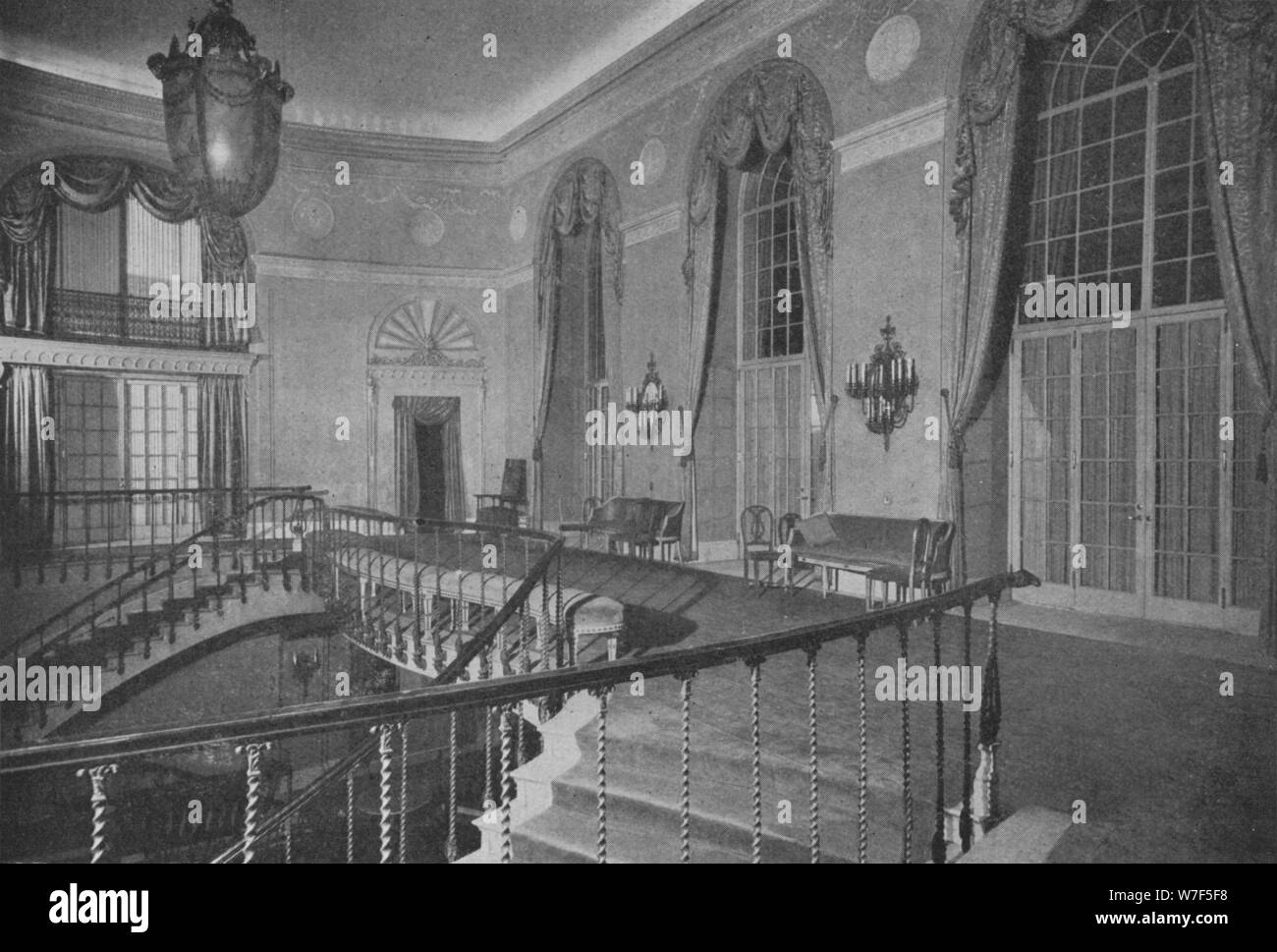 The imposing staircase leading to the ballroom of the Ritz-Carlton ...
