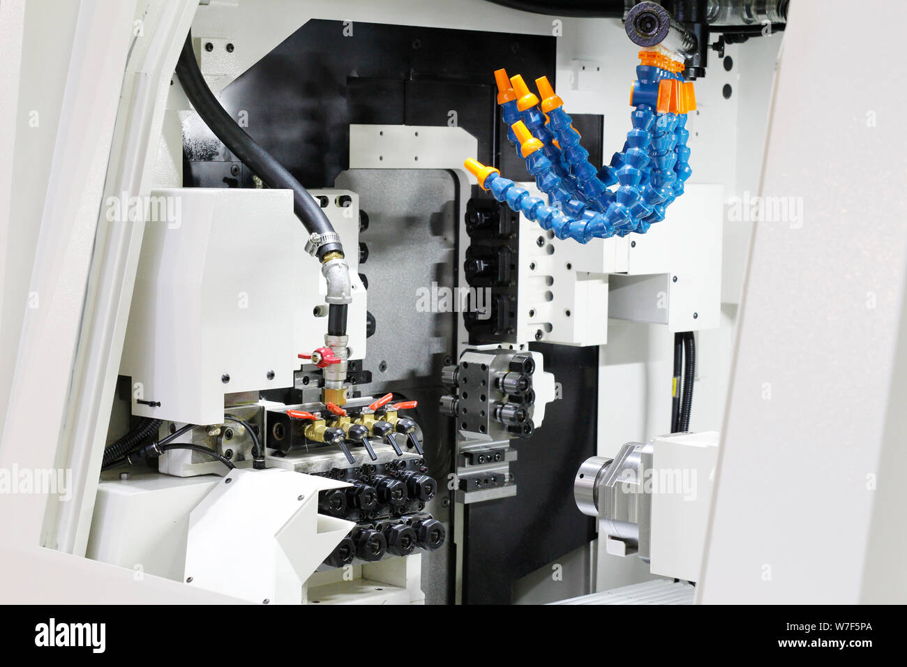 Metal processing machine. CNC metalworking milling machine. Metal ...